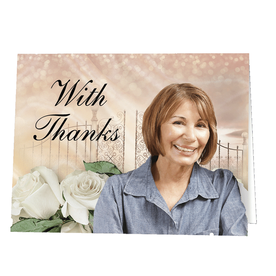 Acknowledgment Cards & Envelopes with Custom Photo – In Loving Memory